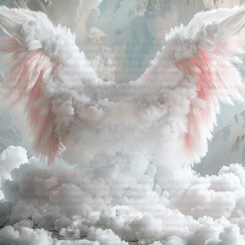 Pink, White Memorial Angel Chair Background, White Angel Wings White ...