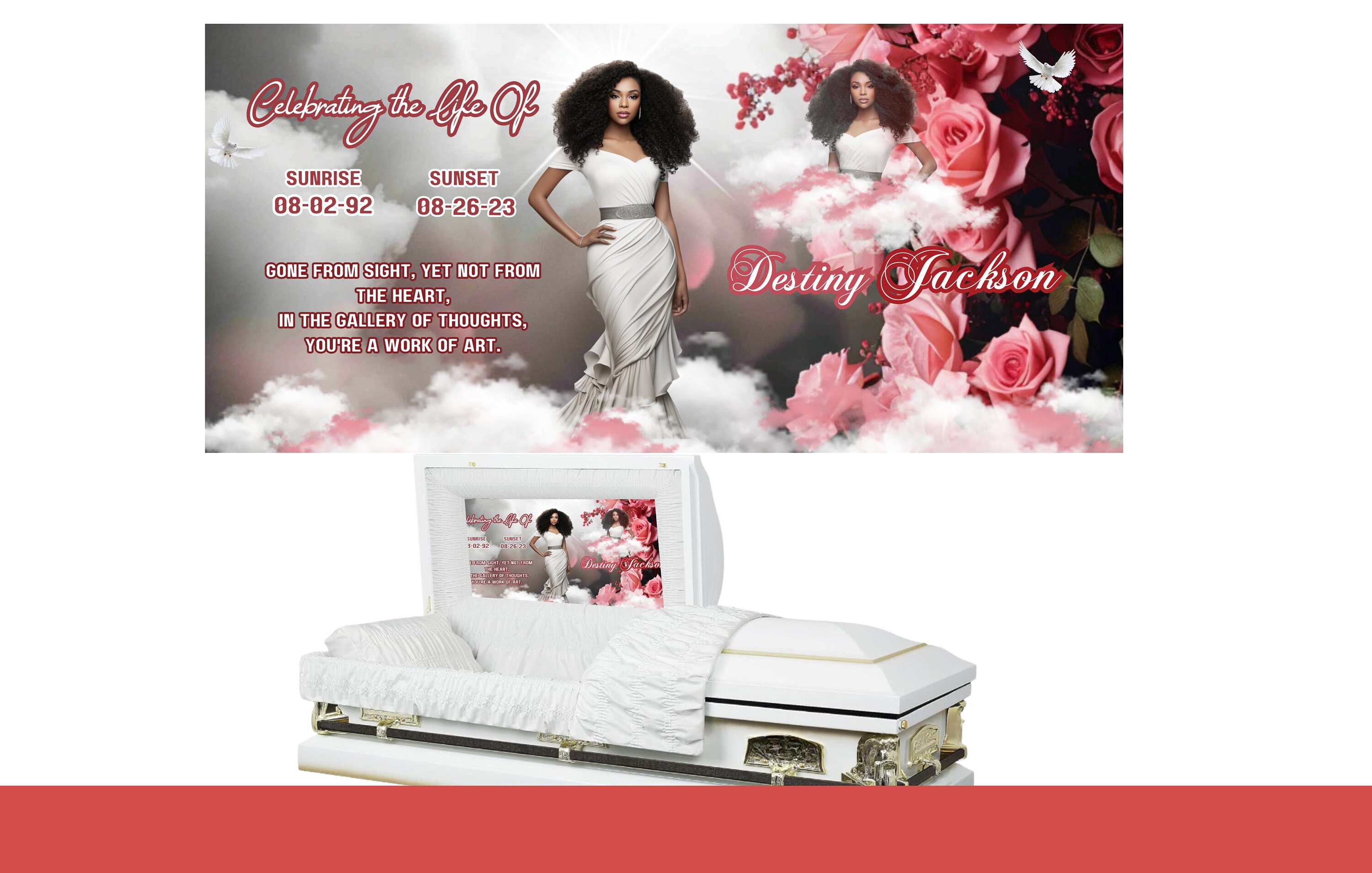 Memorial Casket Panel Template, Digital Casket Panel Design Template ...