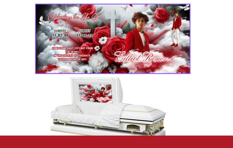 Memorial Casket Panel Template, Digital Casket Panel Design Template ...