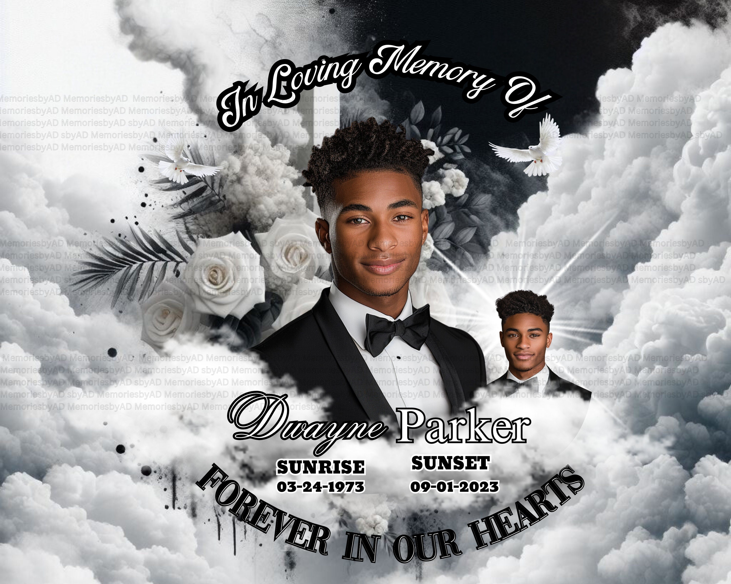 Memorial Button Template, Digital Funeral Button Design Template ...