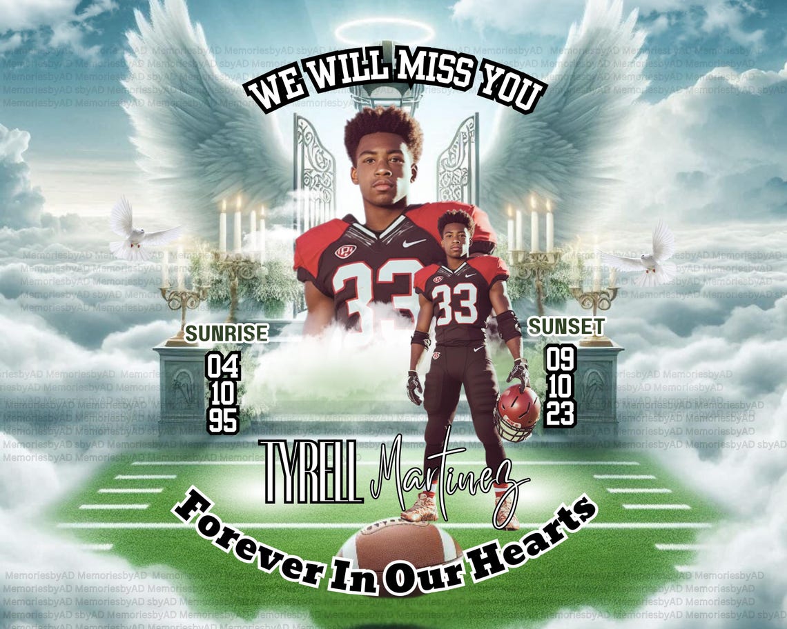 Memorial Football Button Template, Customizable Digital Download ...