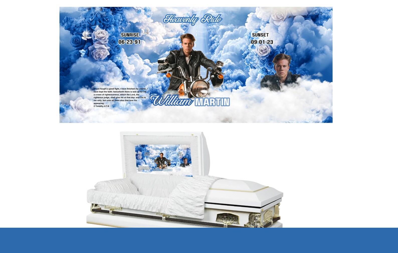 Open Road Canva Digital File, Memorial Casket Insert, Memorial Casket ...