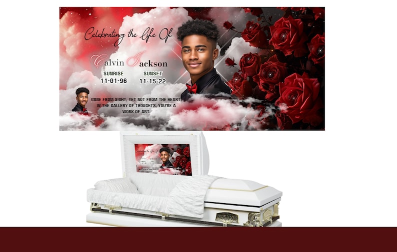 Digital Casket Panel Design Template, Memorial Casket Panel Template ...