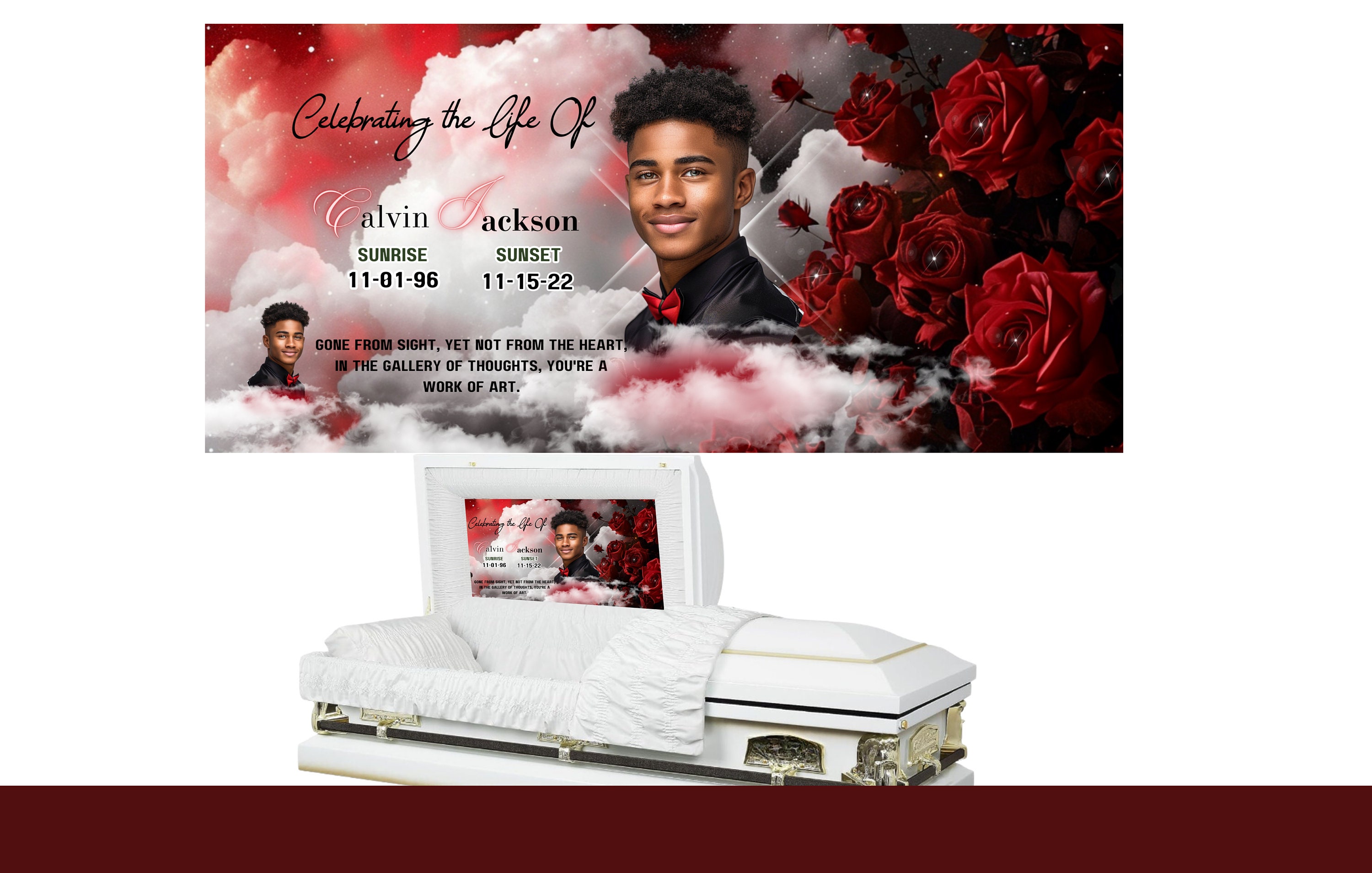 Digital Casket Panel Design Template, Memorial Casket Panel Template ...