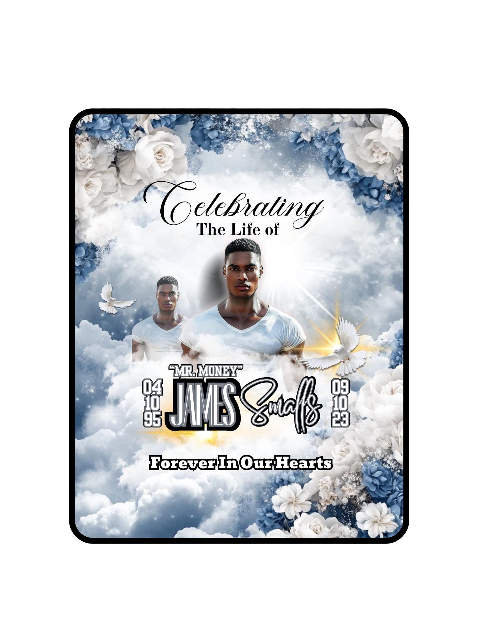 Editable Digital Fan Template, Memorial Funeral Fan Template, Canva ...