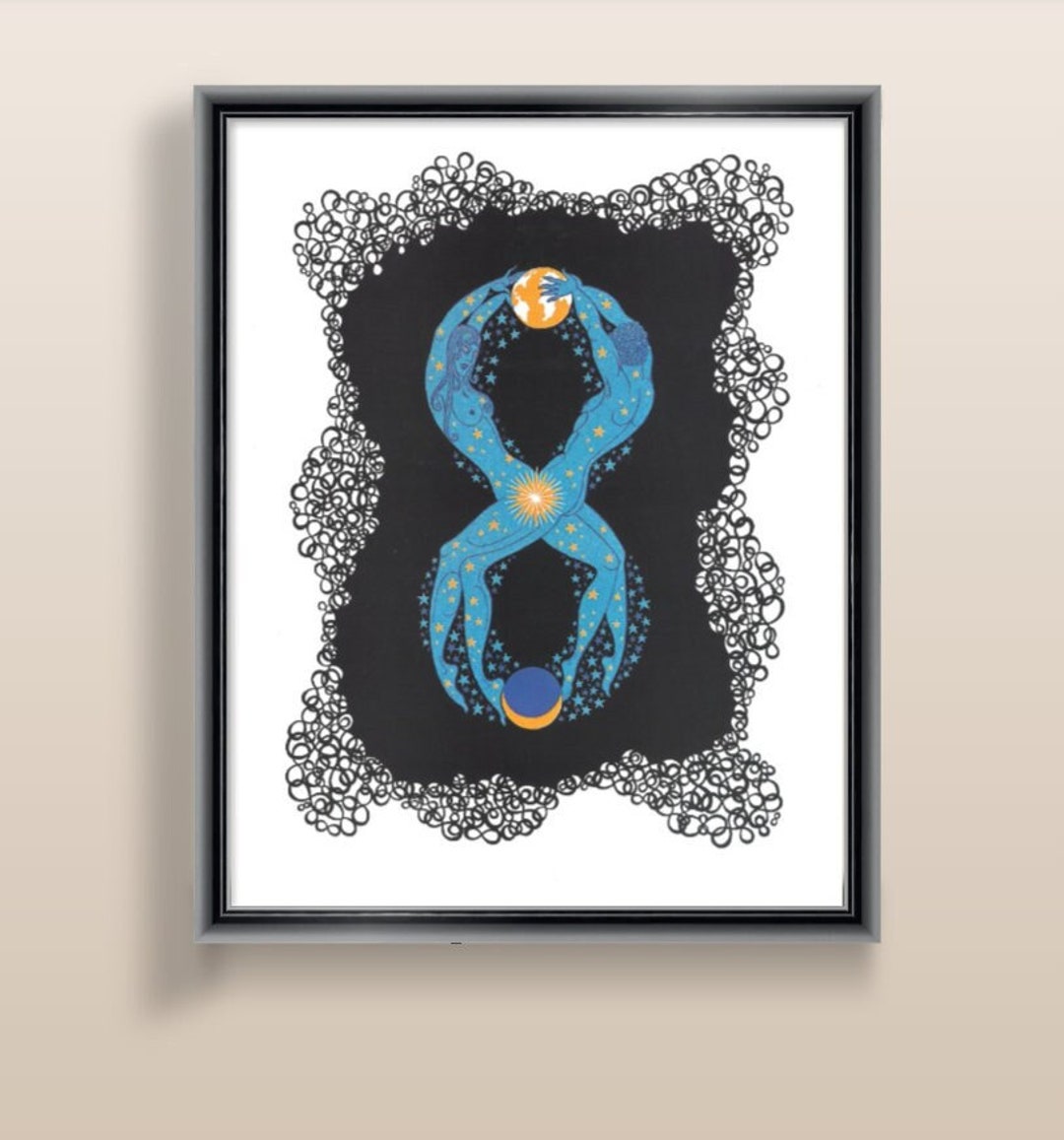 The Number Eight 1968 | French Art Deco Illustration | Numbers Drawing ...