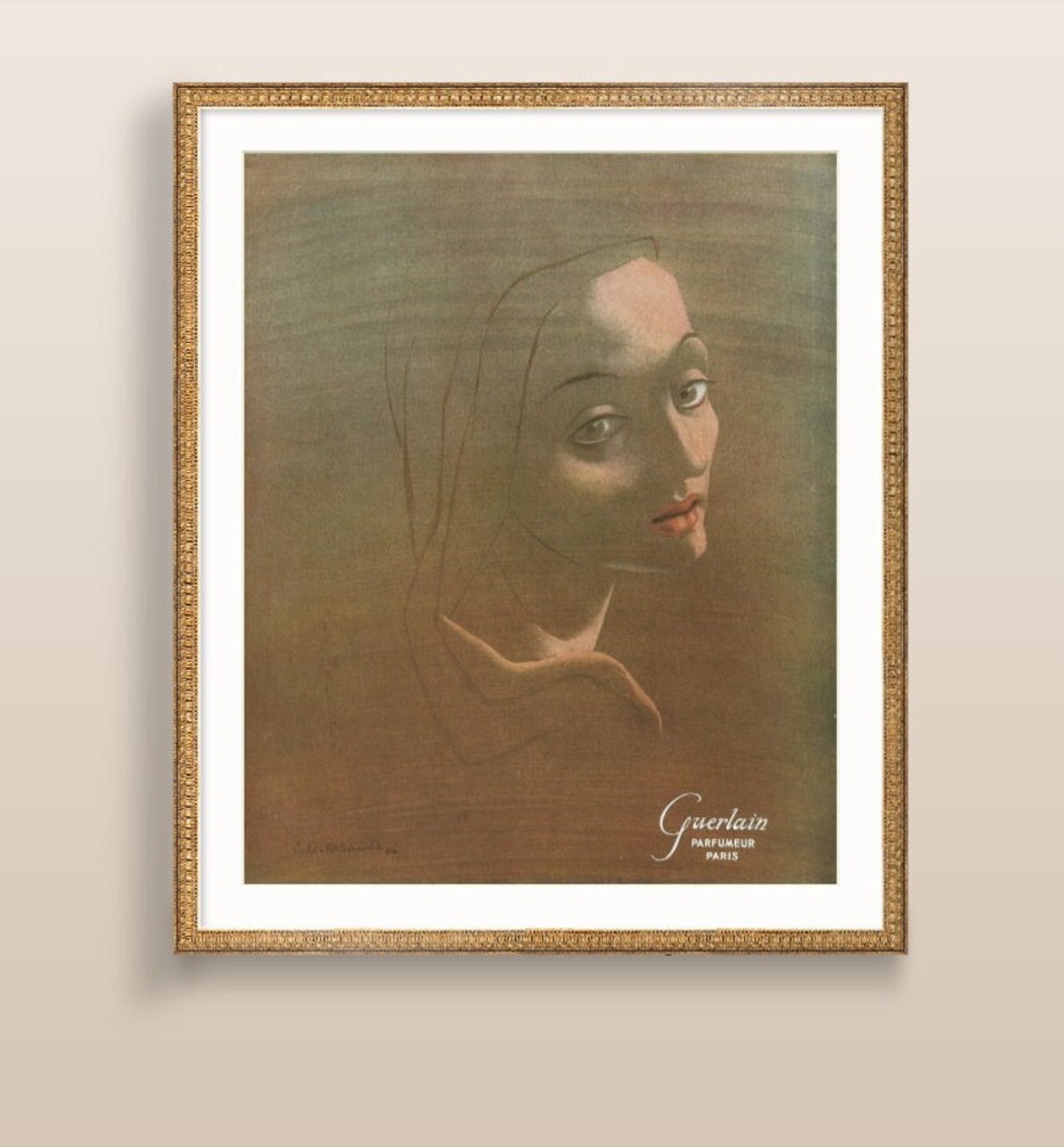 Guerlain Perfume Advertising 1946 French Illustration French Vintage Ad ...