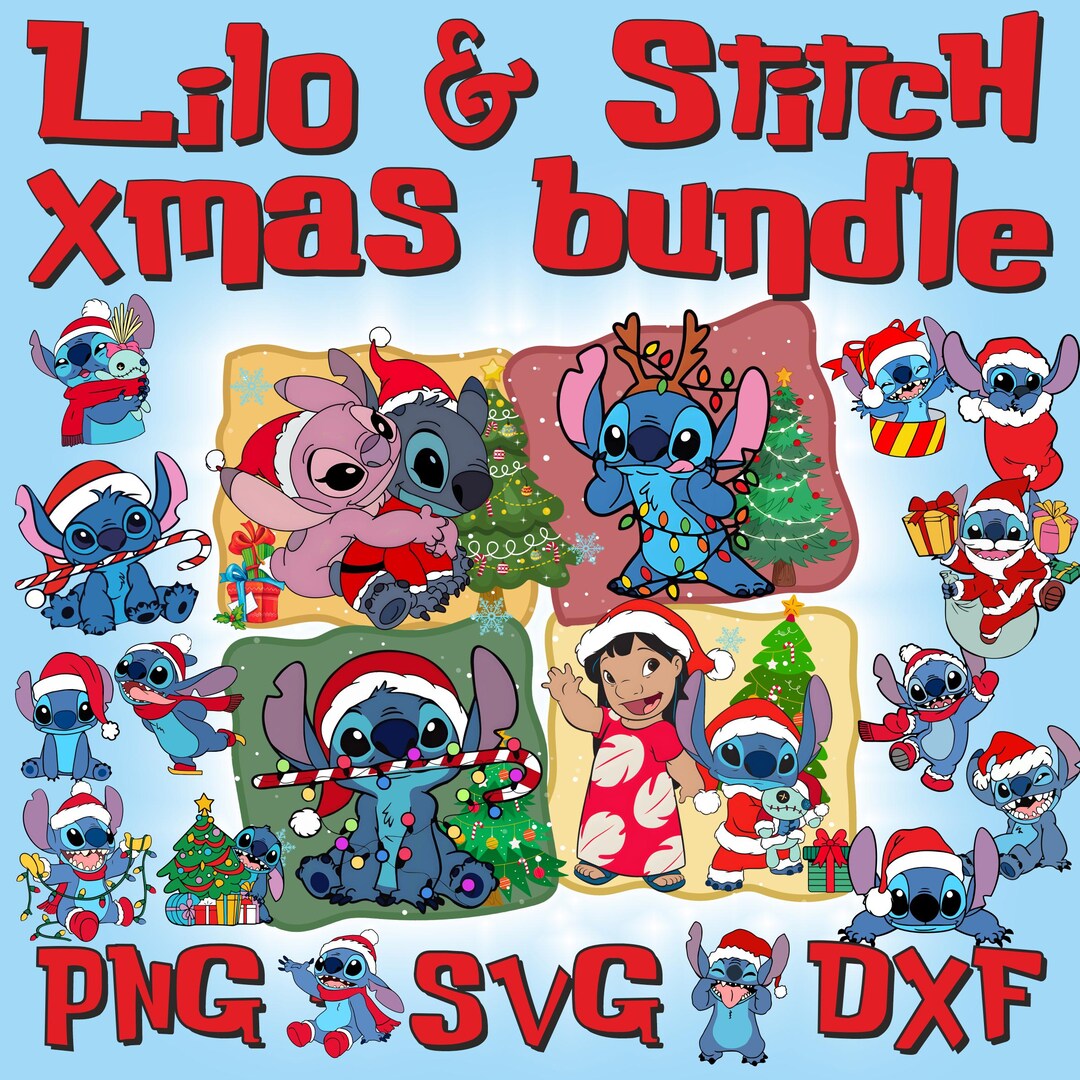 Stitch, Christmas Stitch Svg Bundle, Christmas Stitch Svg, Stitch ...