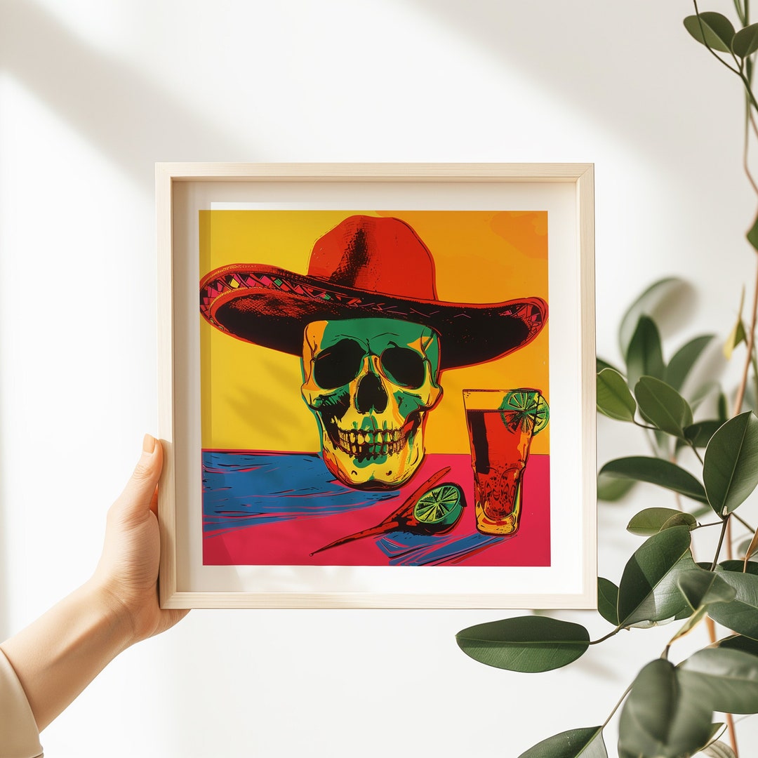Warhol Mexican Skull Art Print: Tequila Decor (digital Download) - Etsy