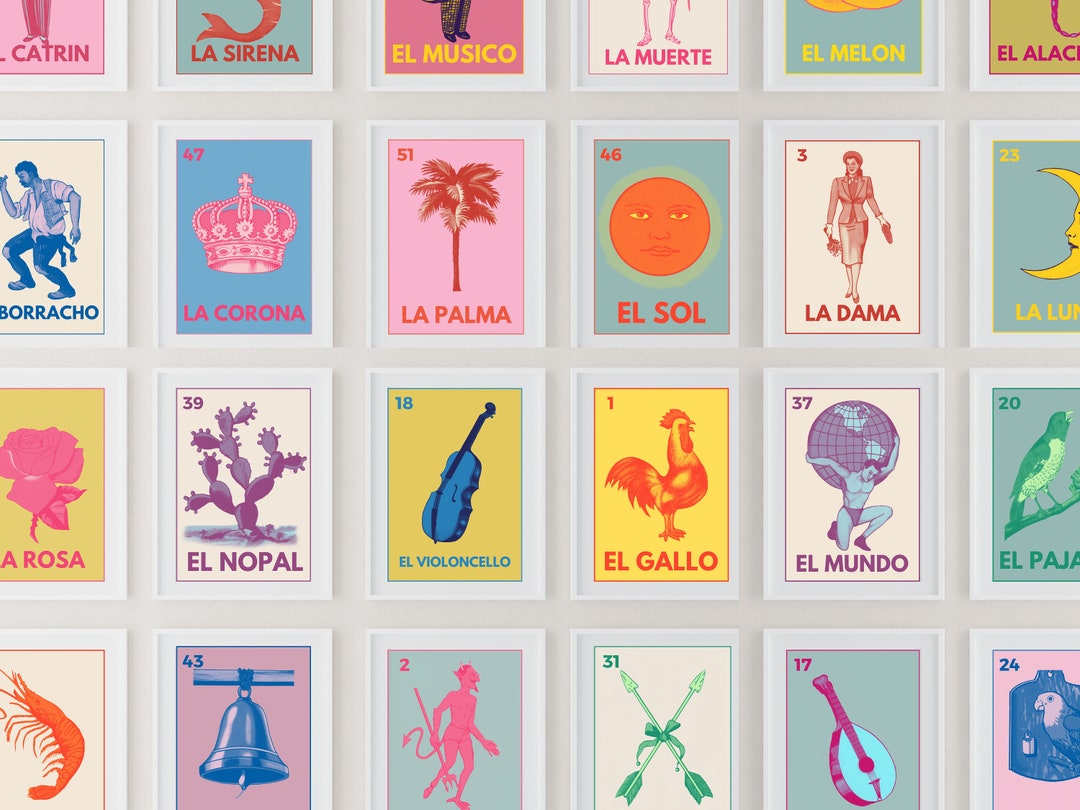 Mexican La Loteria Prints, Mexican Art, Poster, Mexico Wall Art ...