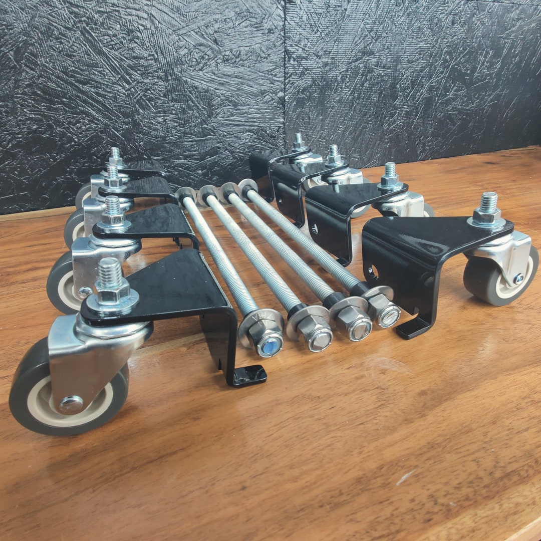 Ez-slide Quickjack Caster Wheel Kit Heavy Duty 8ga Painted Steel Made ...