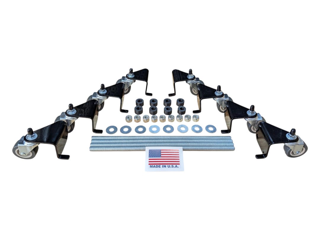 Ez-slide™ Quickjack Caster Wheel Kit! Heavy Duty 8ga Powdercoated Steel ...