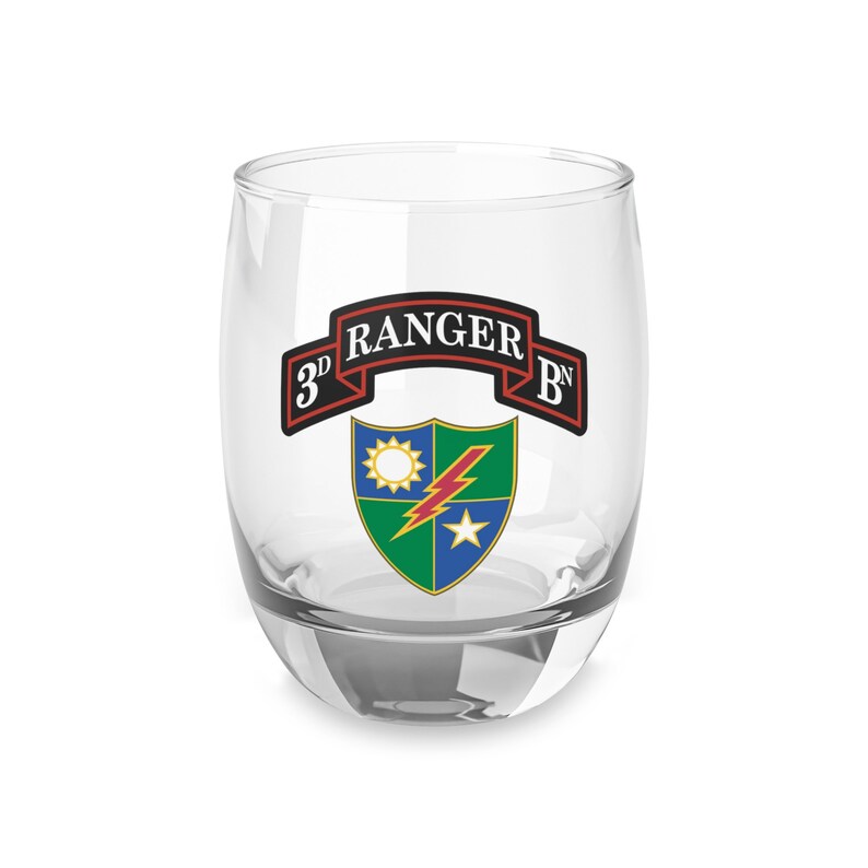 3rd Ranger Battalion, Military Whiskey Glass, Bar Glass, Glass ...