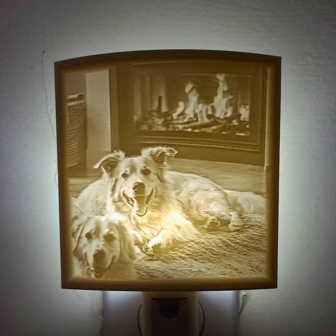 Custom Photo Lithophane Night Light – Personalized Gift, Memorial ...