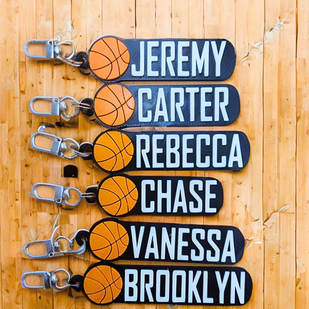 Personalized Basketball Bag Tag – Custom 3D Printed Sports Keychain ...
