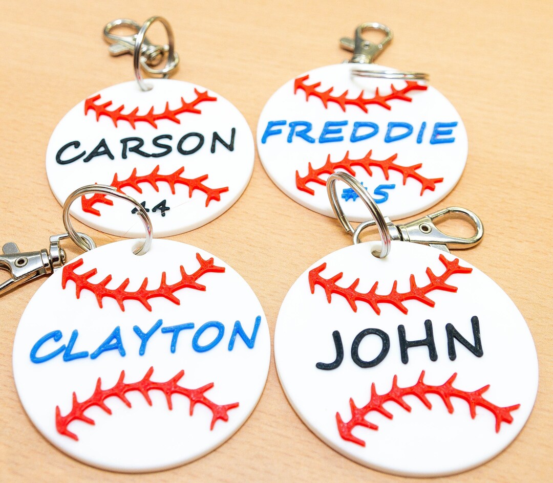 Personalized Baseball Bag Tag – 3D Printed, Custom Team Gift - Etsy
