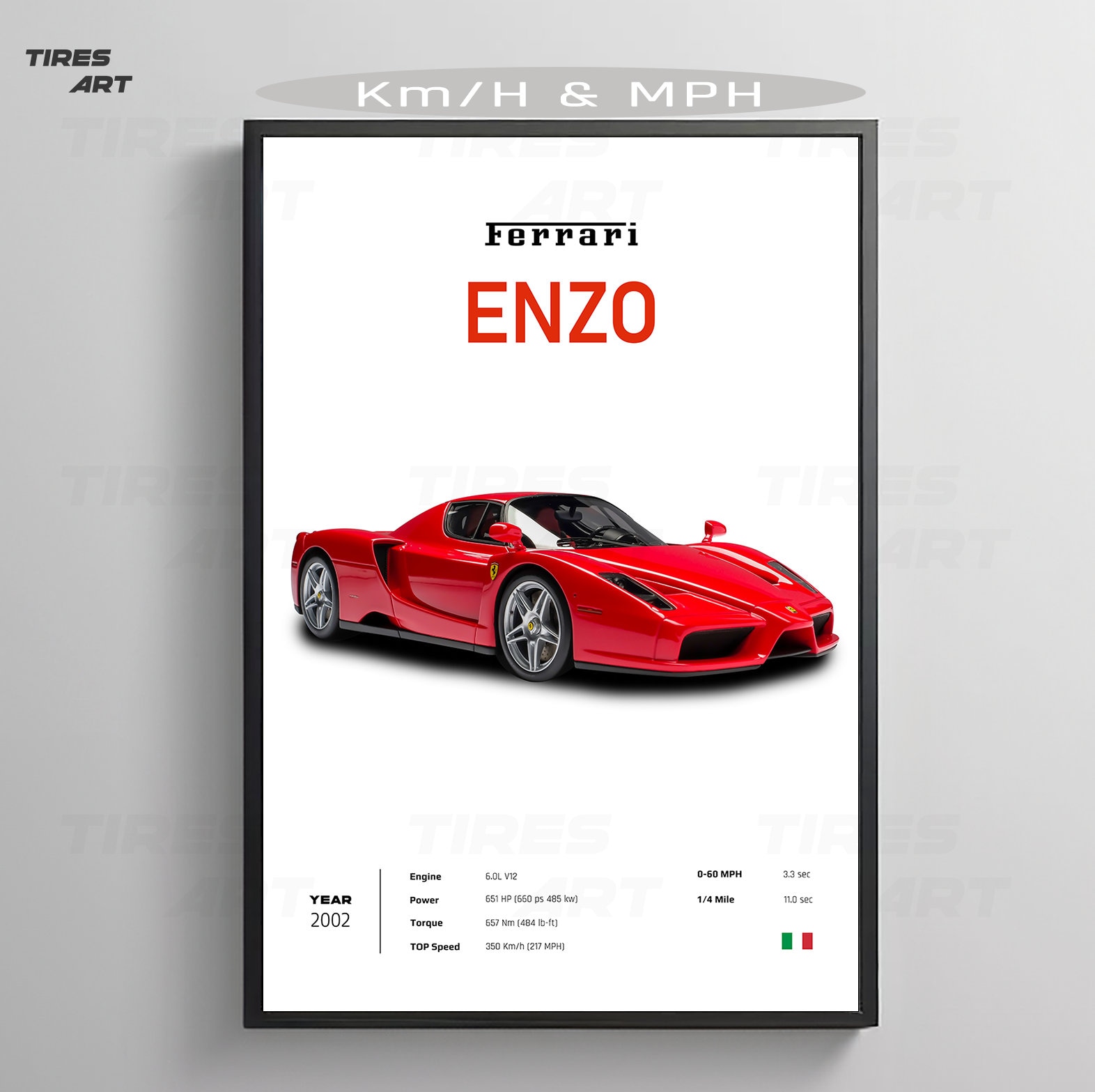 Ferrari ENZO, Luxury Supercar Retro Hypercar Sports Cars Digital File ...