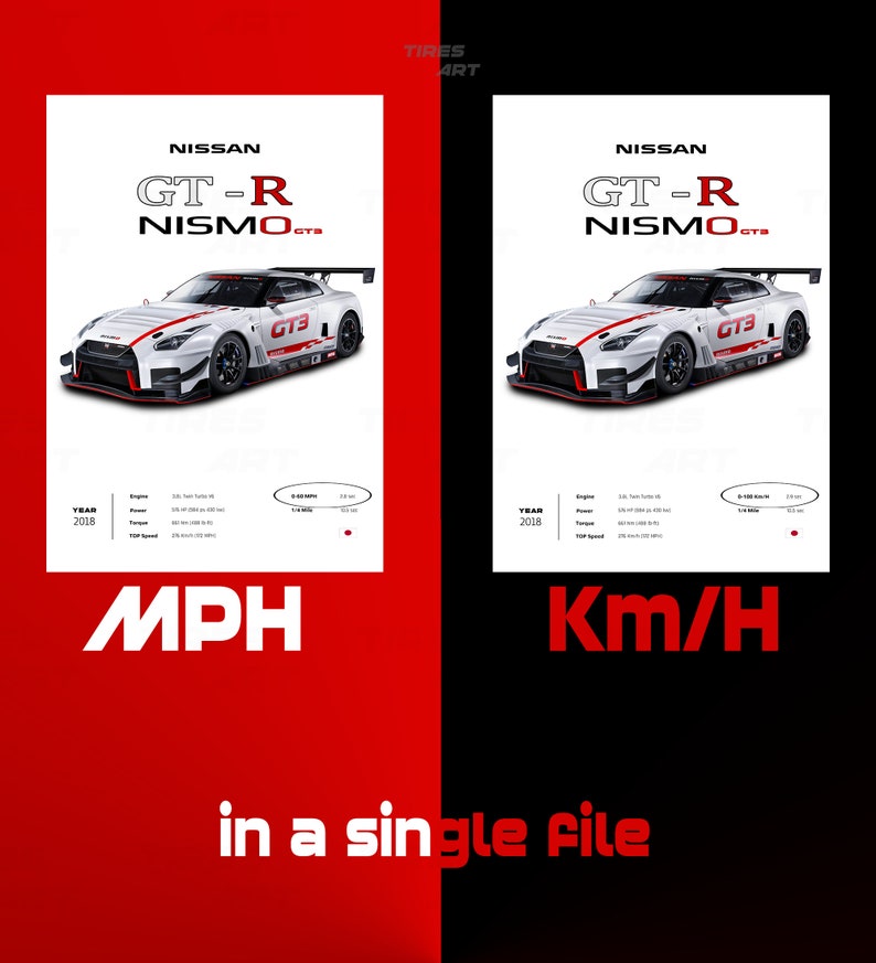 Nissan GTR Nismo GT3 R35 Luxury Supercar Sports Cars Digital File for ...
