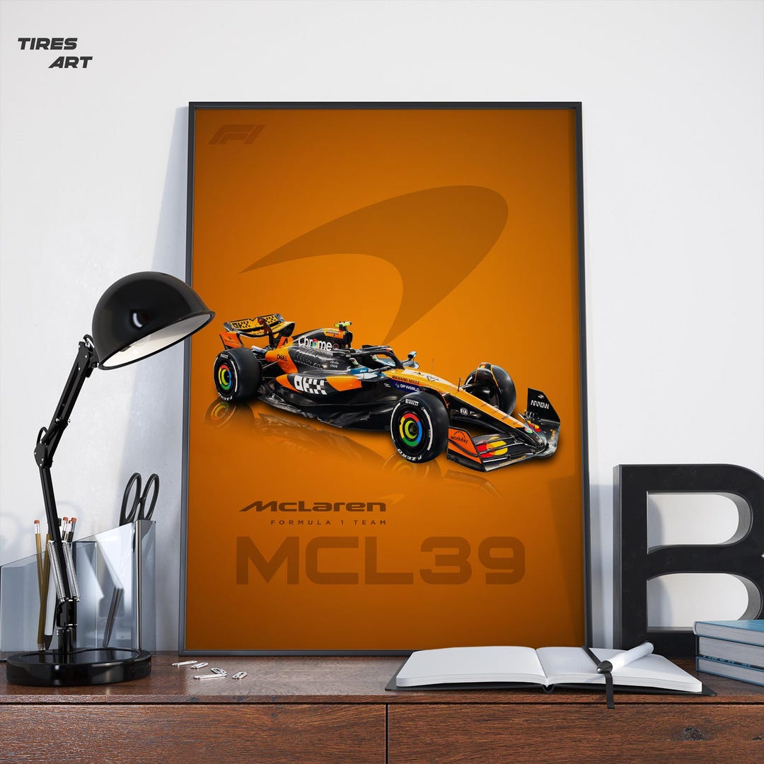 Mclaren MCL39 2025 F1, Aesthetics Formula 1 Racing Car Design Poster ...