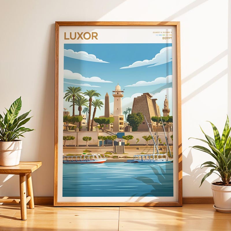 Luxor Egypt Travel Poster - Etsy