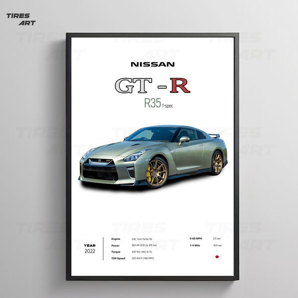 Nissan Gtr R35 Poster - Etsy