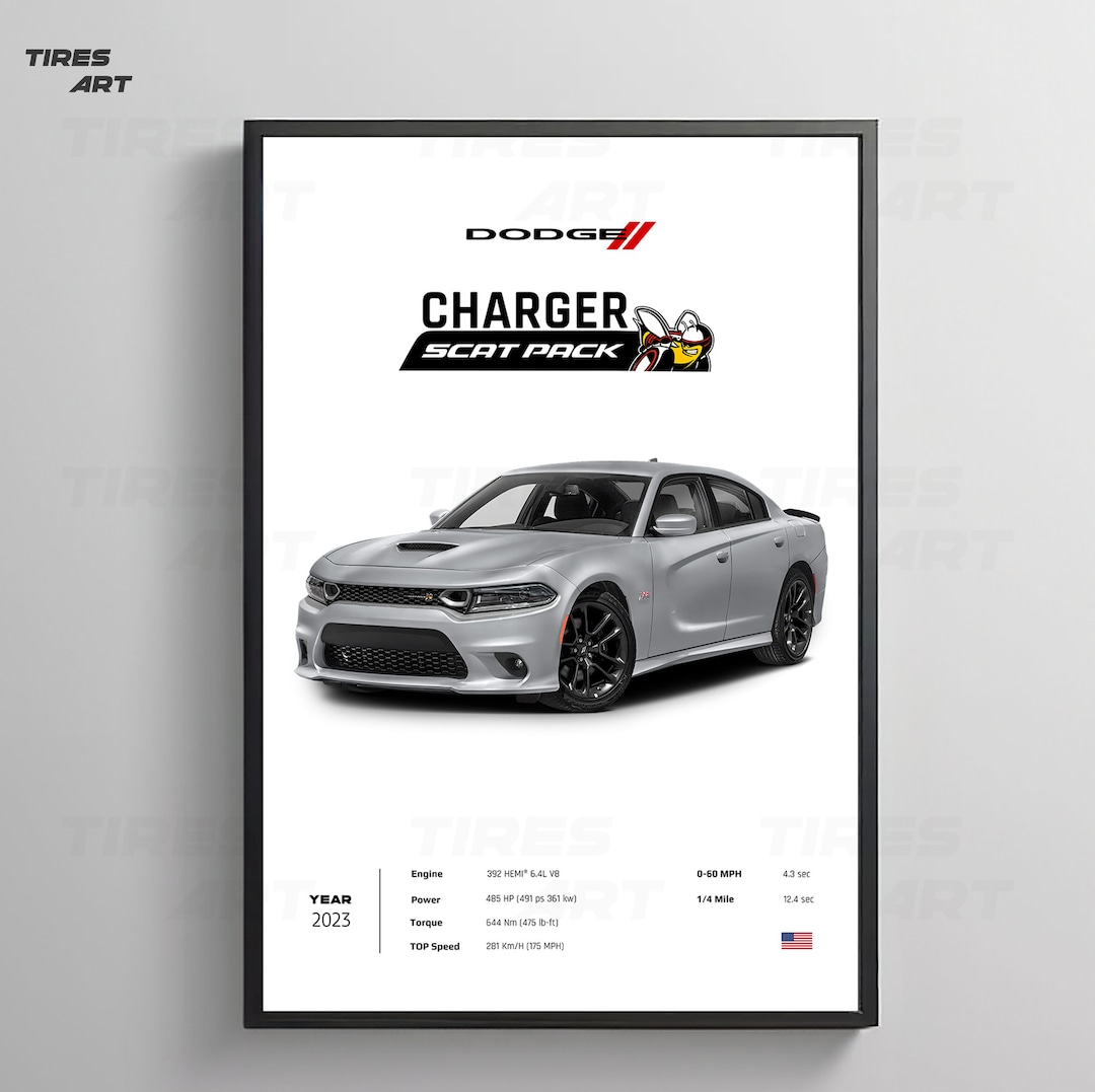 Dodge CHARGER SCAT PACK 2023, Muscle Cars, Sports Car, Digital File for ...