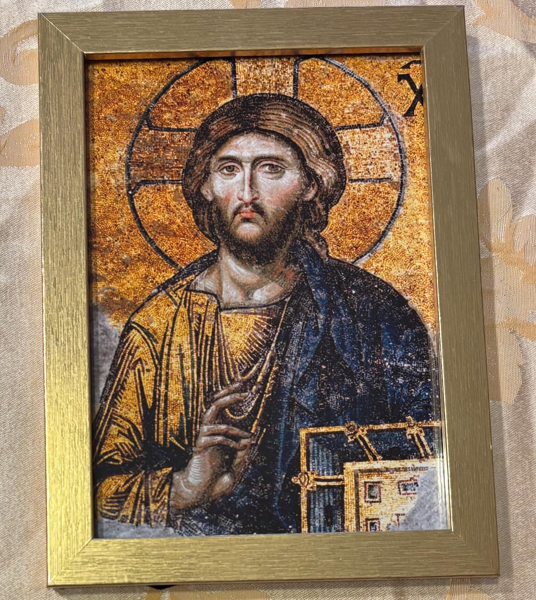 Jesus Christ Pantokrator Byzantine Mosaic From the Hagia Sophia Framed ...