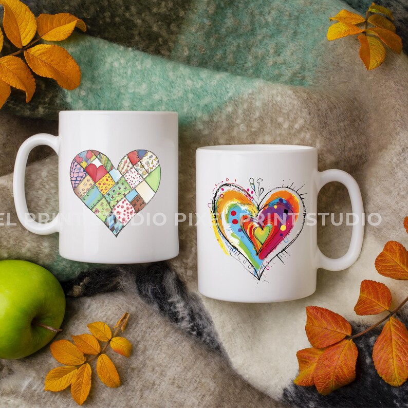 Whimsical Heart Clipart - 24 Digitally Drawn Heart Illustrations for ...