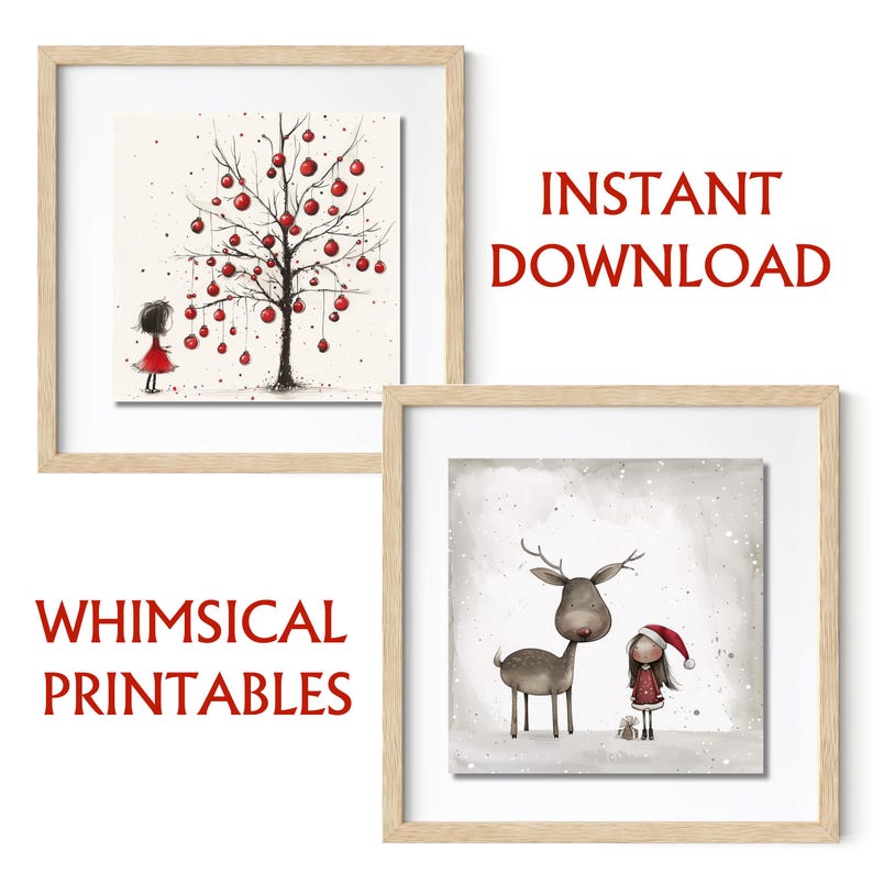 Whimsical Christmas Illustrations: Holiday Crafting Digital Art (12x12 ...