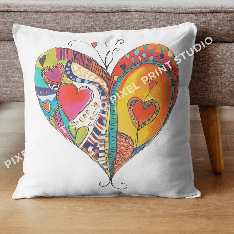 Whimsical Heart Clipart - 24 Digitally Drawn Heart Illustrations for ...