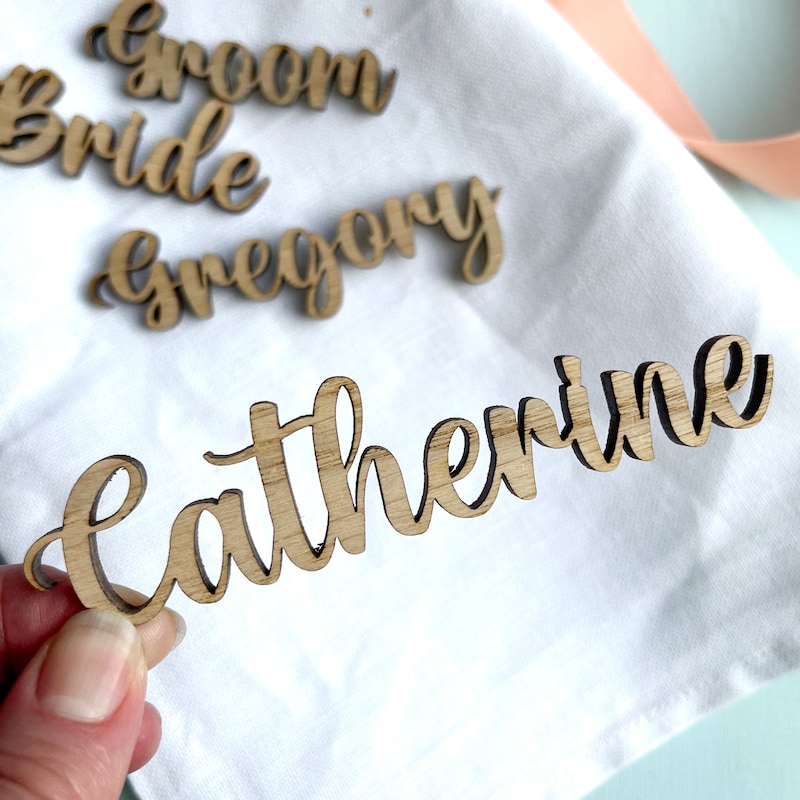 Wood Name Place Setting - Etsy