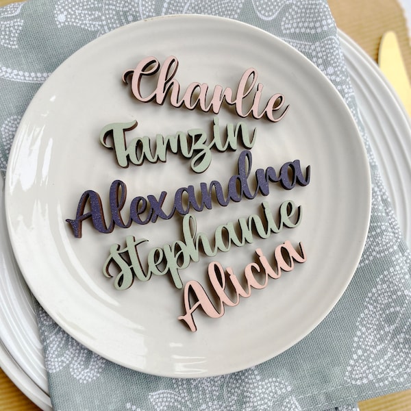 Wood Name Place Setting - Etsy