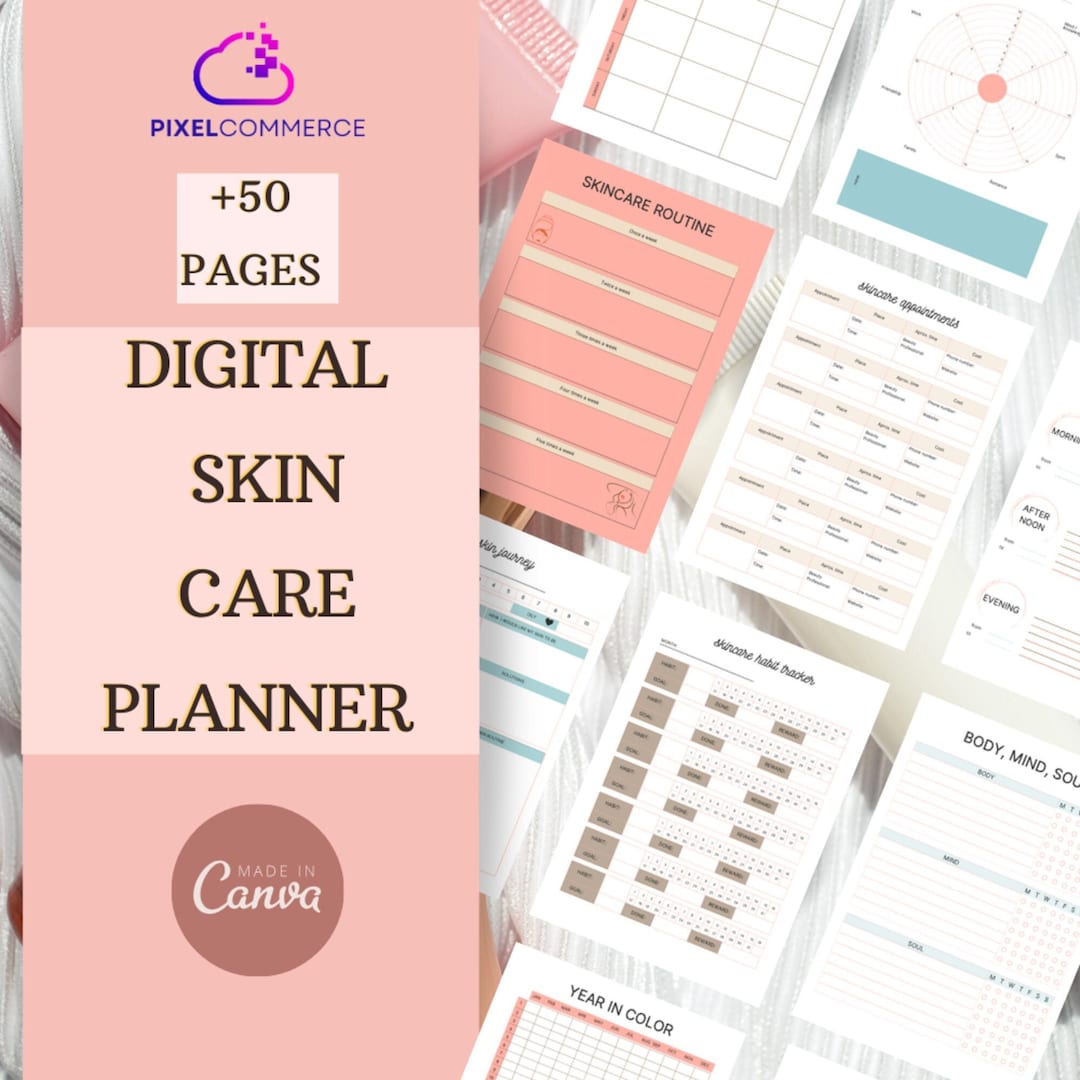 Beauty Planner, Skin Care Planner, Skincare Journal, Glow up Planner, Skincare Routine Tracker ...