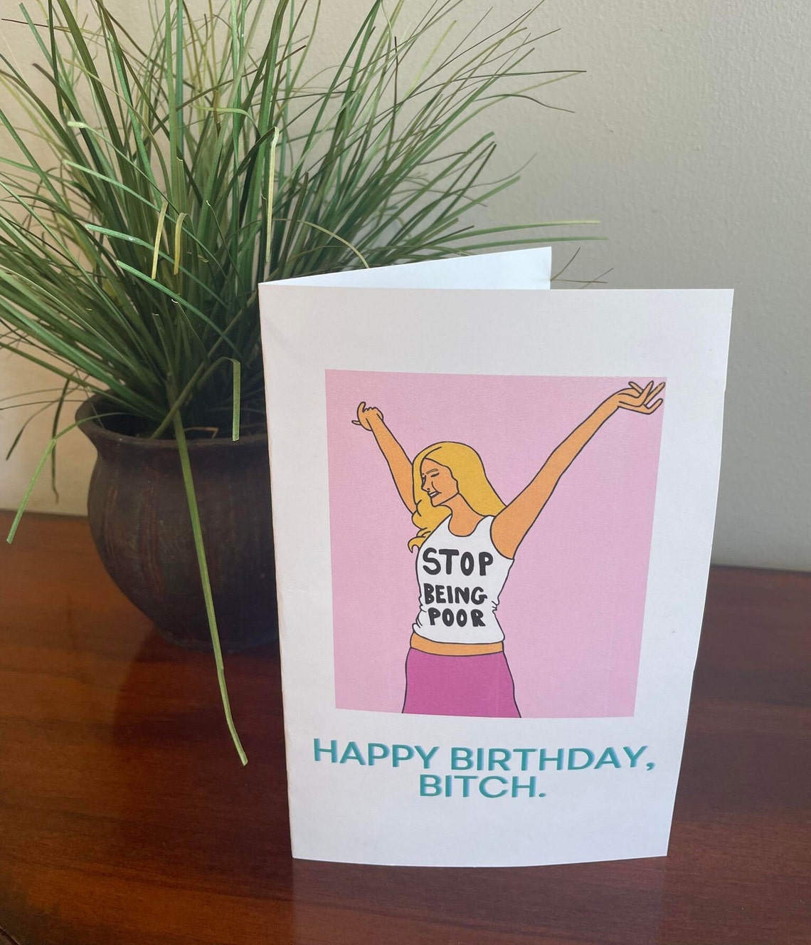 Paris Hilton "stop BEING Poor" Handmade Printable Birthday Card - Etsy