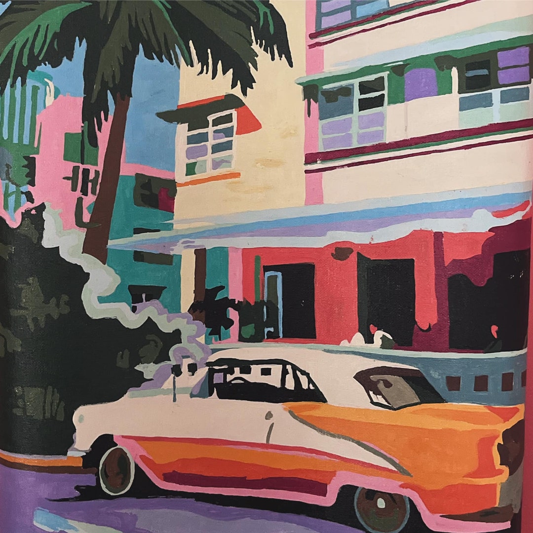 Miami Painting-ready to Frame - Etsy