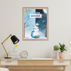 Seasons Classroom Poster Summer Spring Winter Fall Set of 4 Educational ...