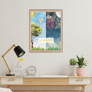 Seasons Classroom Poster - Summer Spring Winter Fall - Set of 4 ...