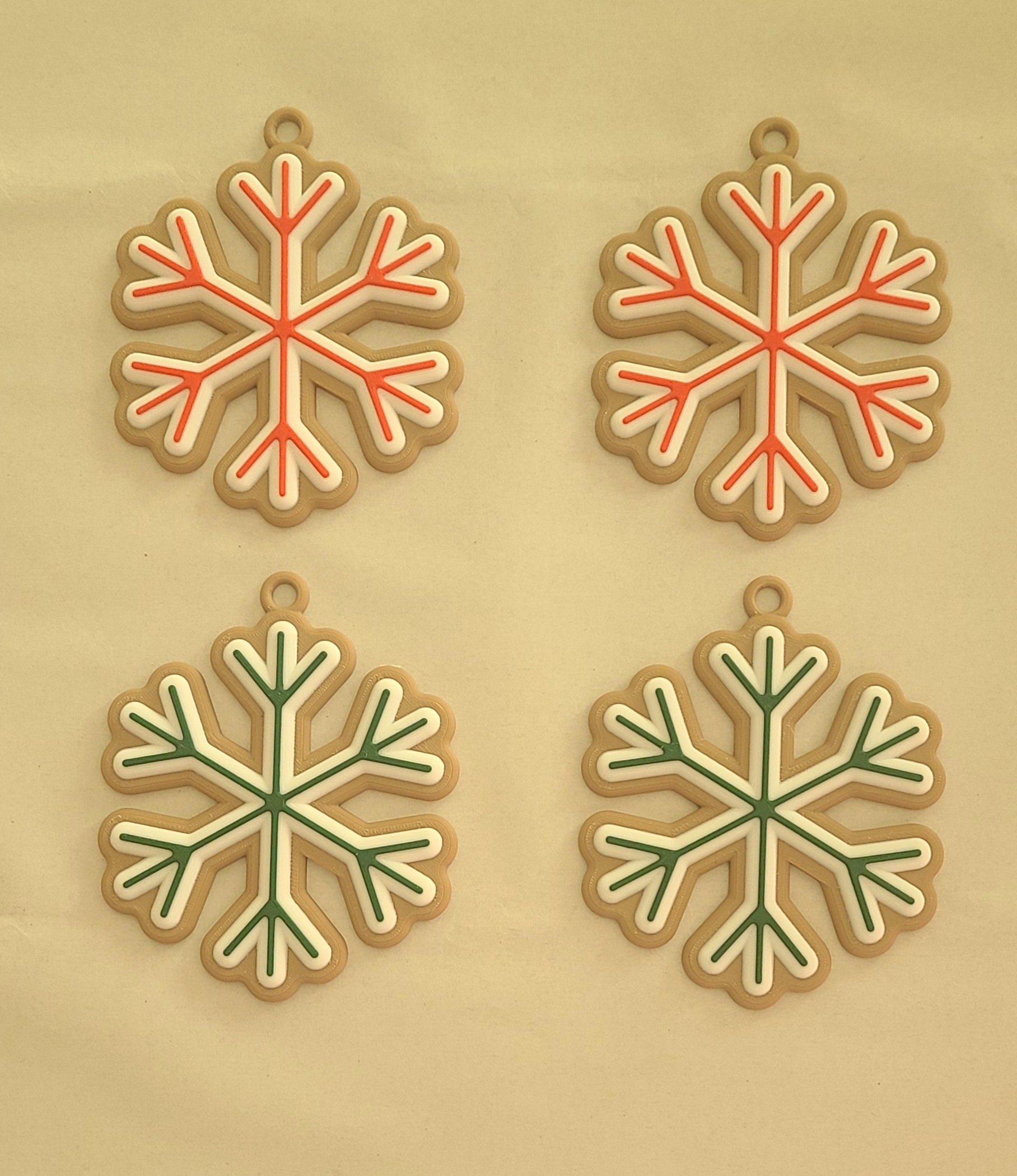 Giant Gingerbread Snowflake Ornament - Etsy