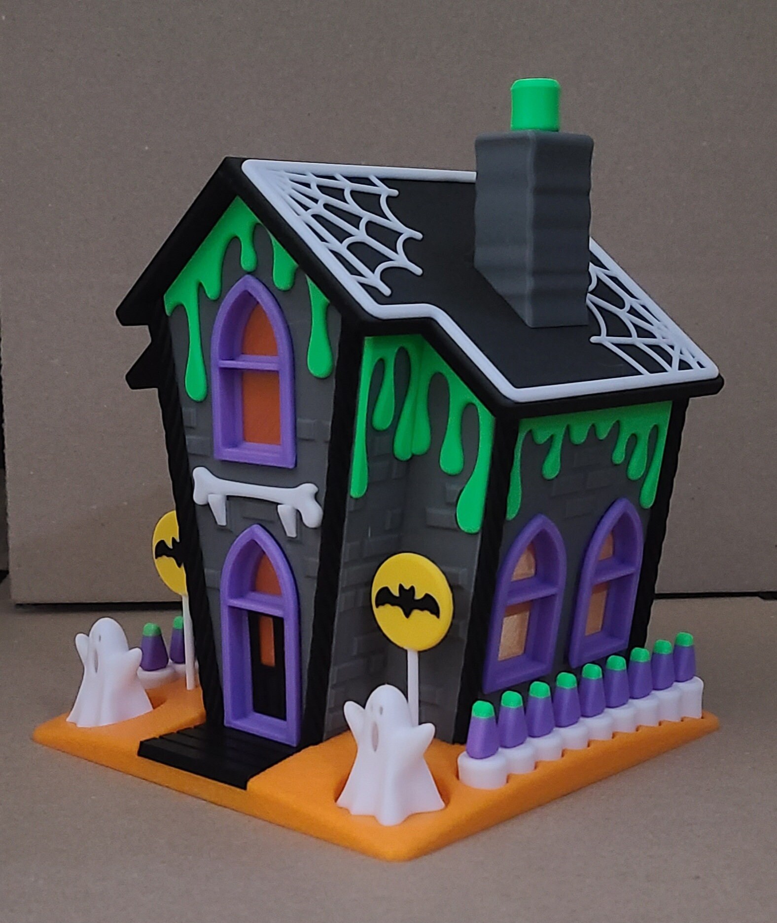 Haunted House - Candy Dish - Lighted Decoration - Etsy