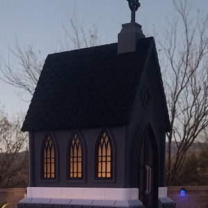 The Chapel Lighted Home Decor / Candy Jar - Also Available in White - Etsy