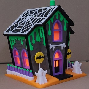 Haunted House - Candy Dish - Lighted Decoration - Etsy