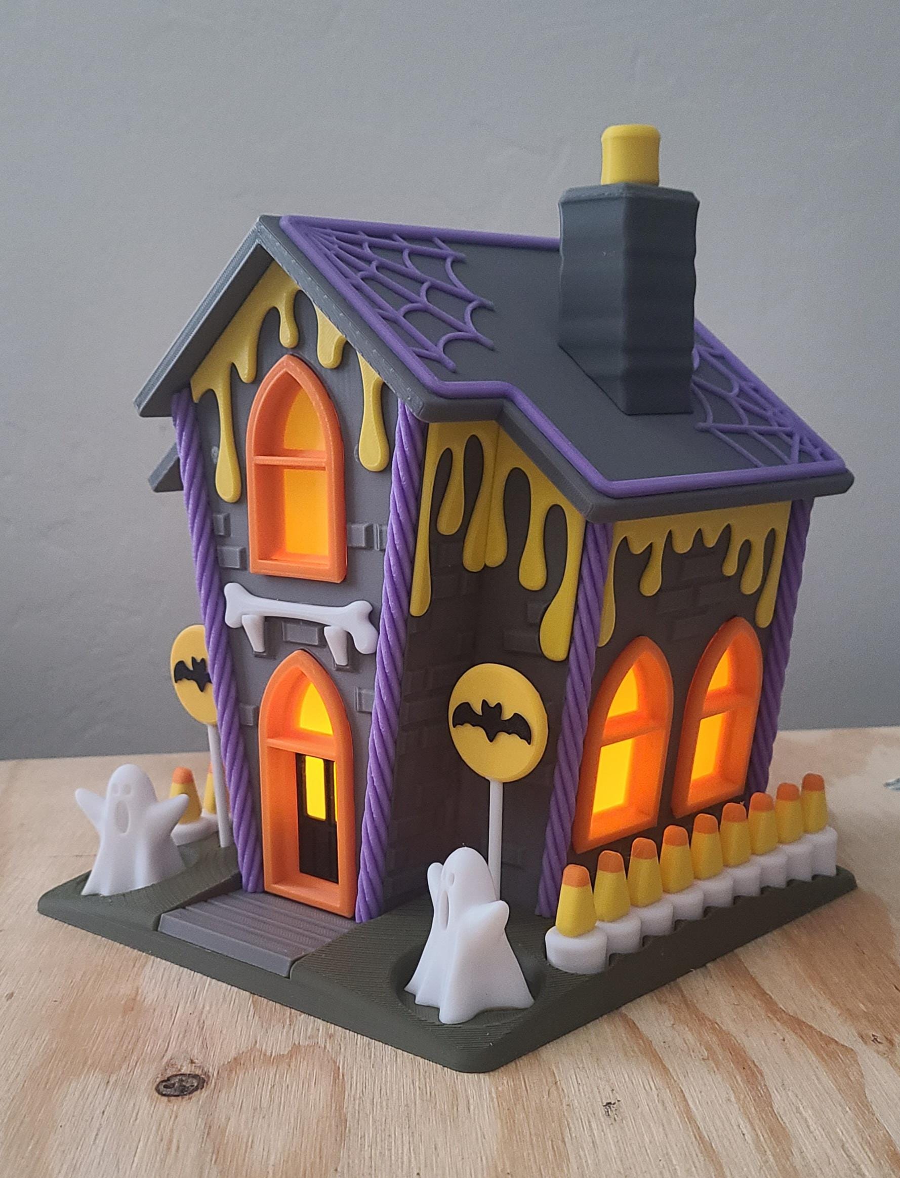 Haunted House - Candy Dish - Lighted Decoration - Etsy
