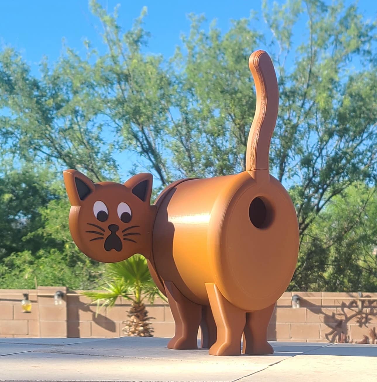 3D Printed Cat Birdhouse: Whimsical Outdoor Decor - Etsy