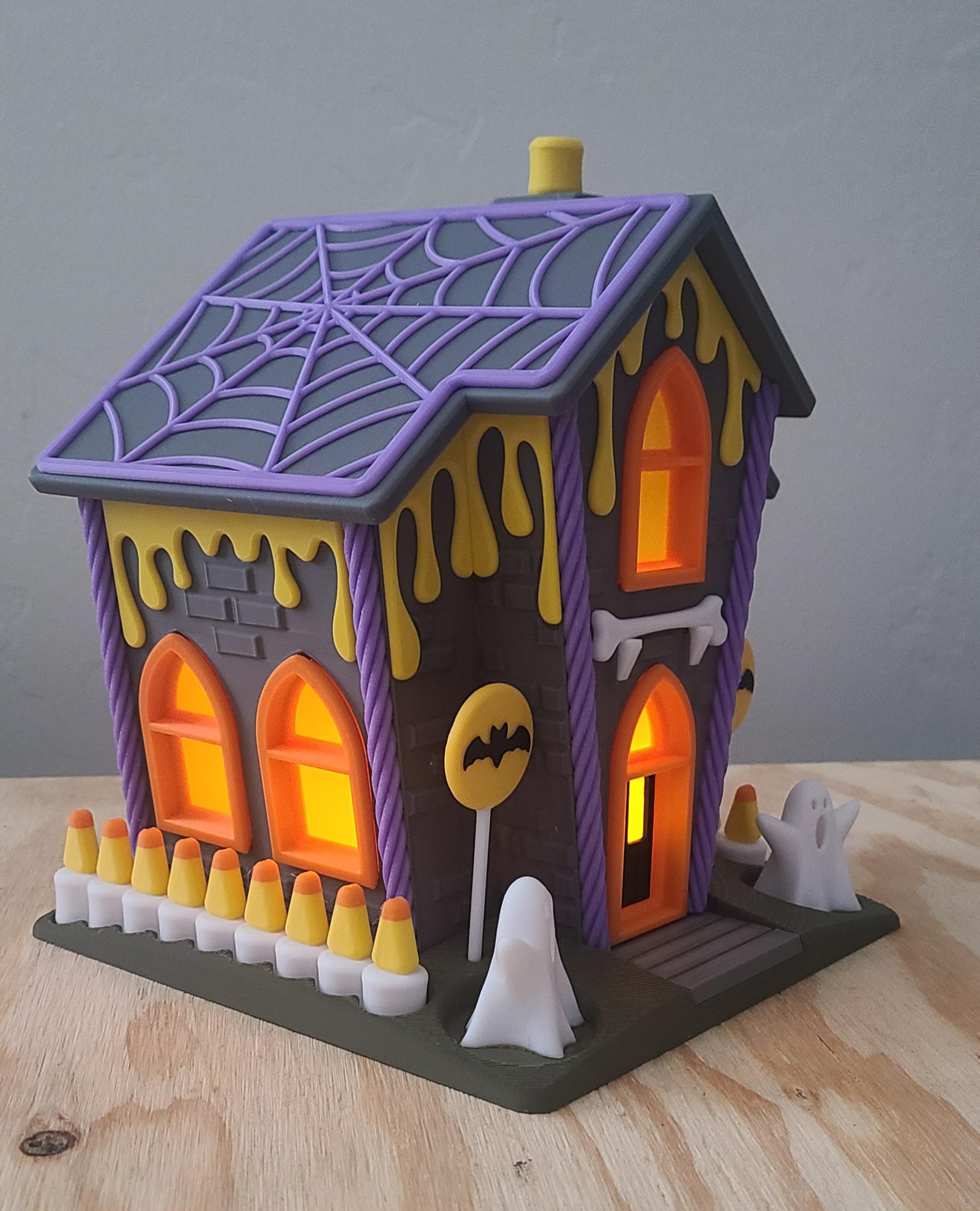 Haunted House - Candy Dish - Lighted Decoration - Etsy