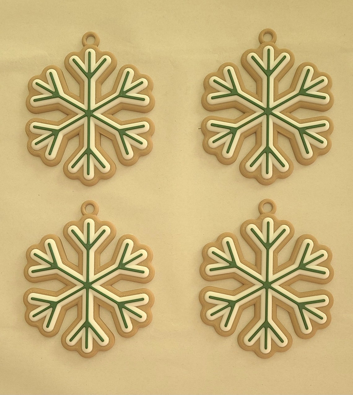 Giant Gingerbread Snowflake Ornament - Etsy