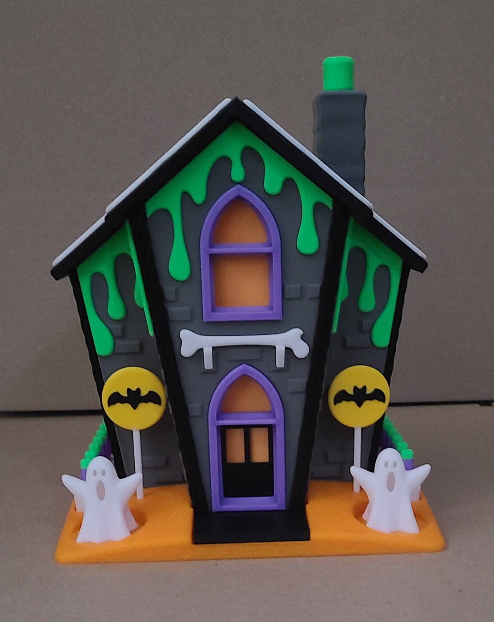 Haunted House - Candy Dish - Lighted Decoration - Etsy