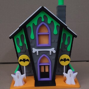 Haunted House - Candy Dish - Lighted Decoration - Etsy
