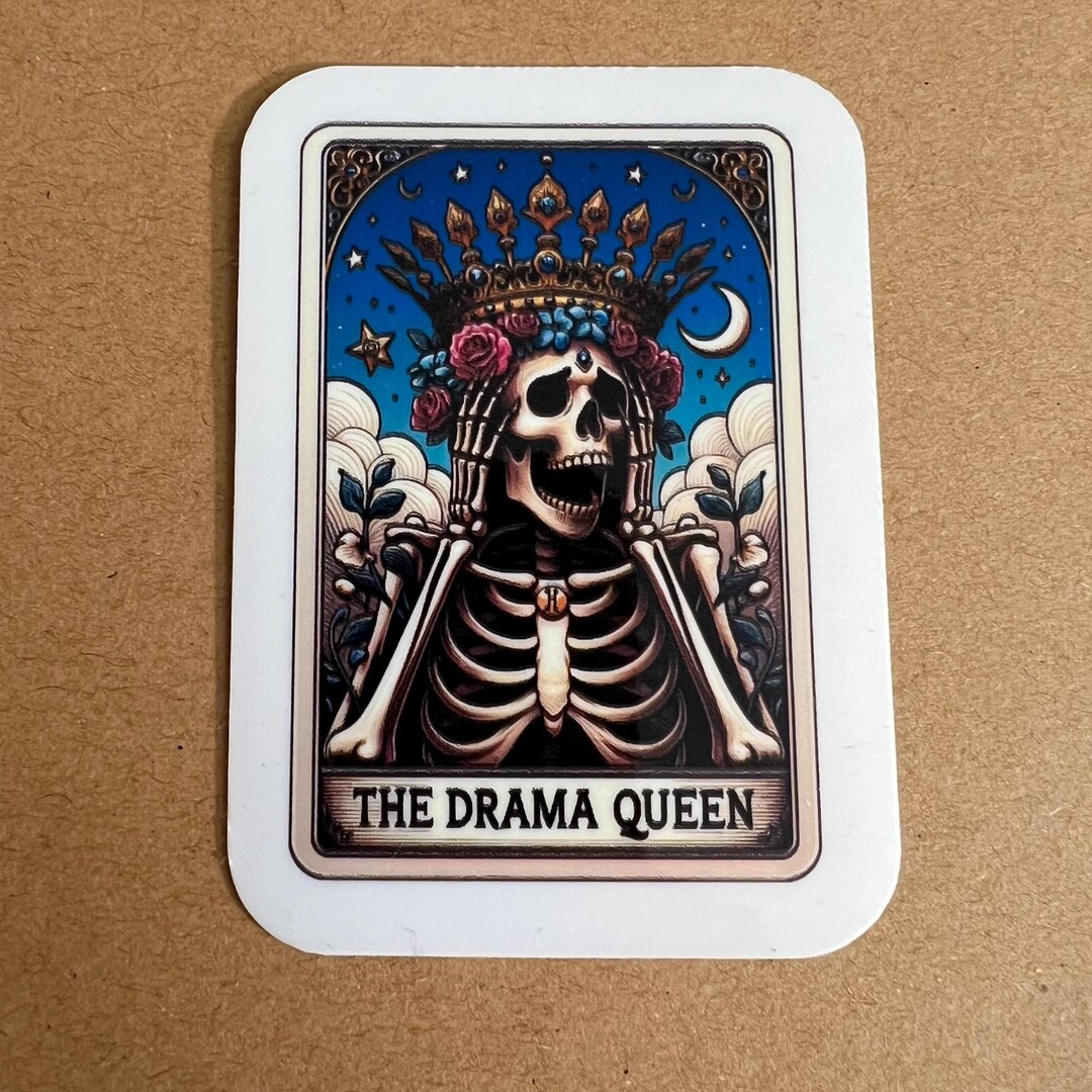 The Drama Queen Sticker | Sticker | Funny Sticker | Tarot Card Sticker ...
