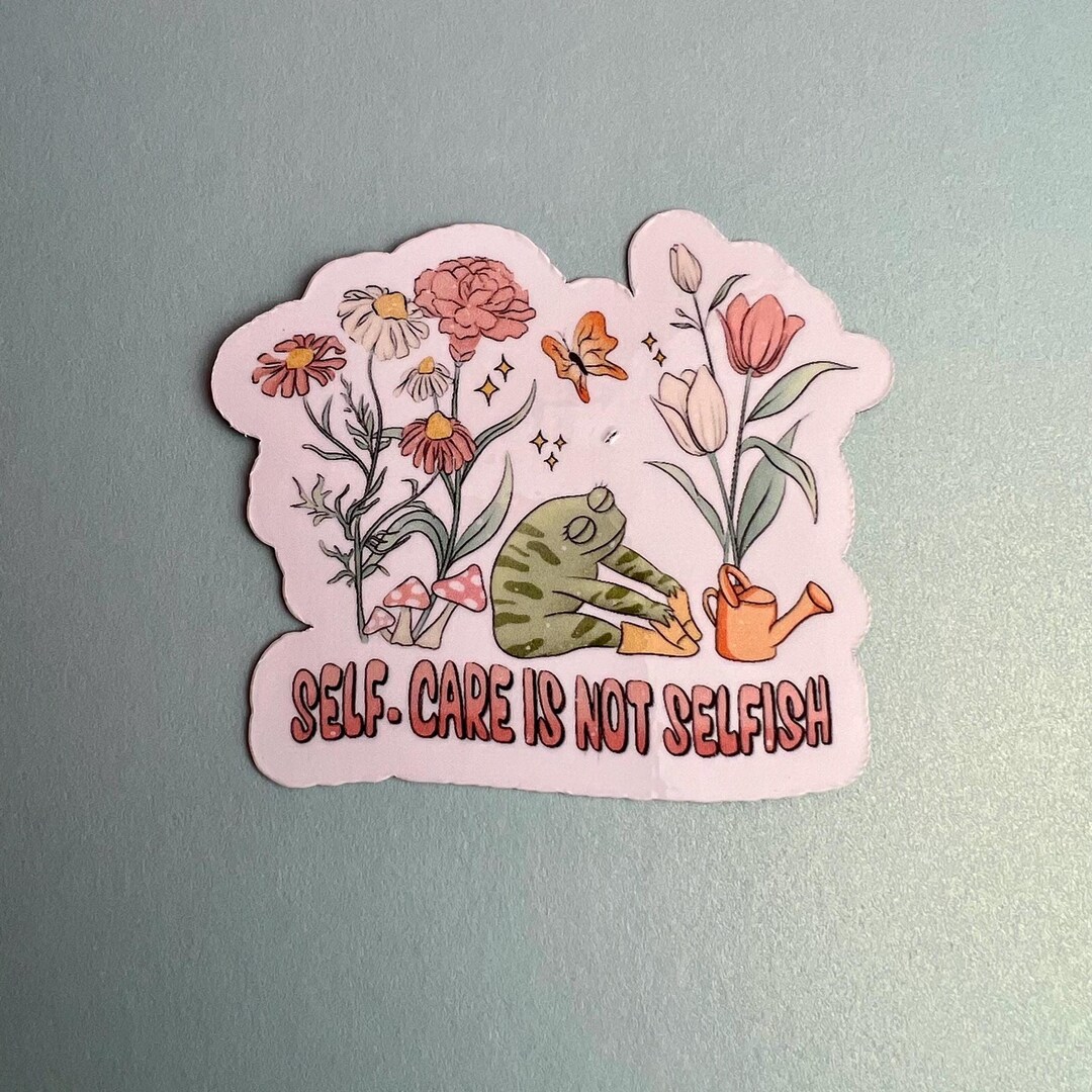 Cute Frog Self-care Fridge Magnet – Self-care is Not Selfish Gentle ...