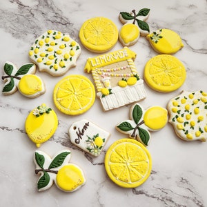 Cookies Lemon Taste Lemons Shape Shugar Cookie Fruits Yellow Color ...